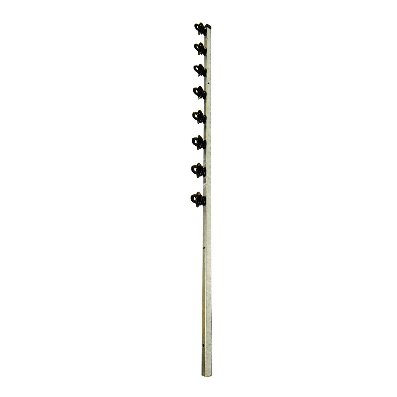 Fence Pole – 8Line Square Tube Jurassic Galvanised Straight Slotted WB ...