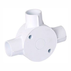 CONDUIT PVC - 25mm 3 way box - With Lid+Screw - Diy Protect