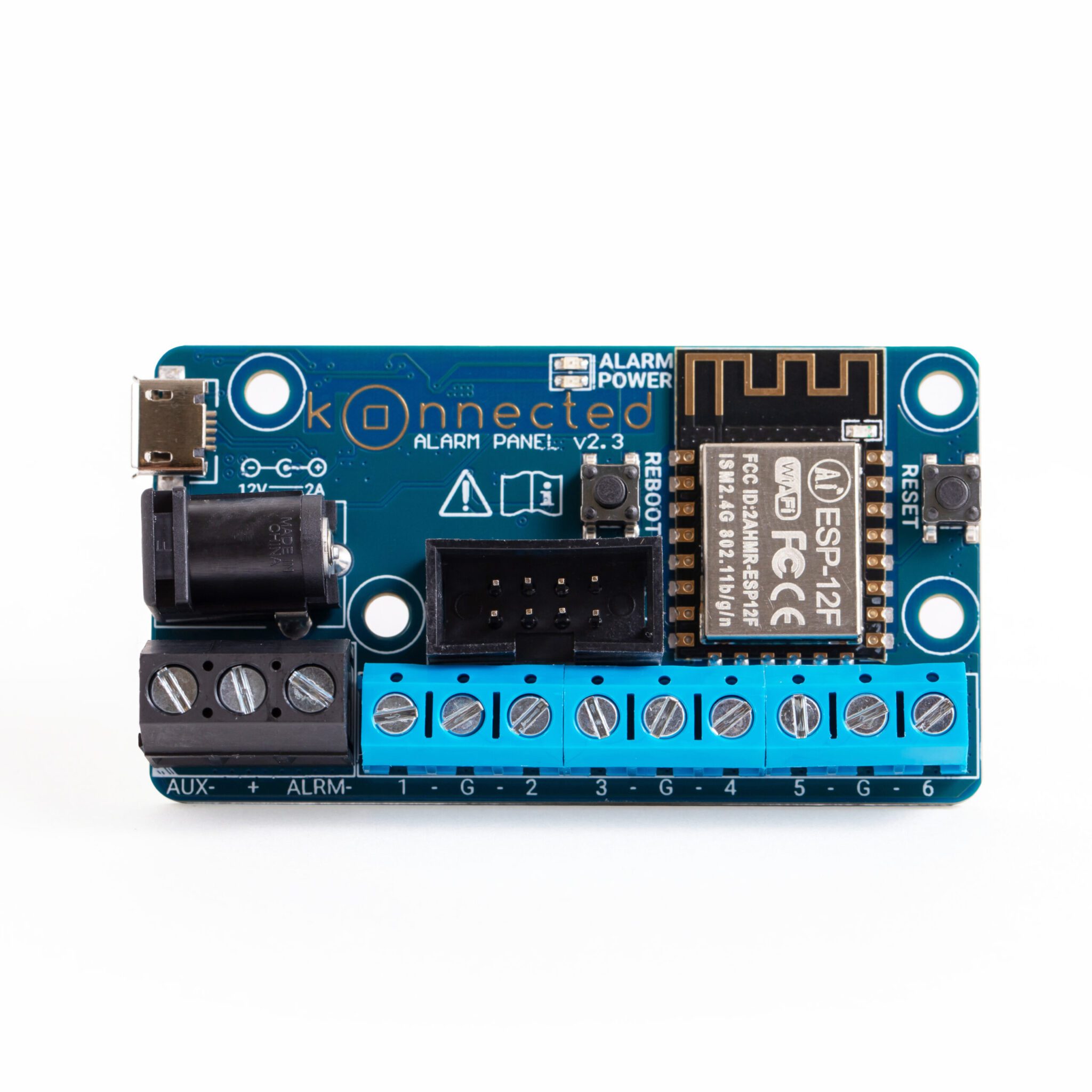 6-Zone Konnected Alarm Panel with Siren Output (Board only) - Diy Protect